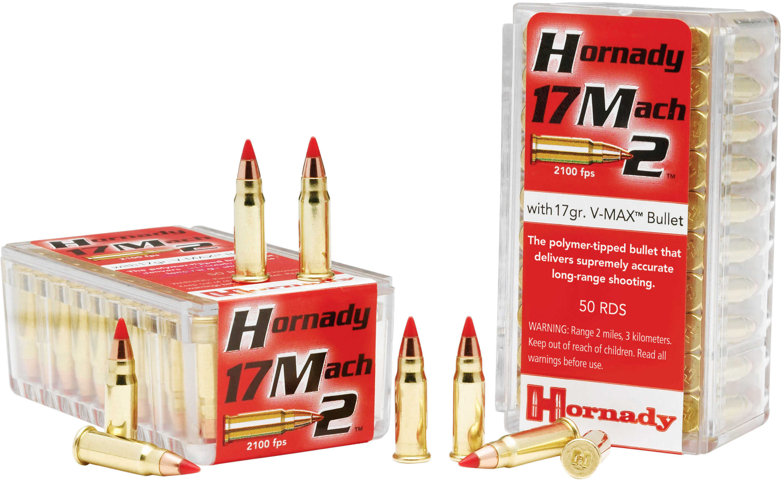 17 Mach 2 Grain Ballistic Tip 50 Rounds Hornady Ammunition 1078133