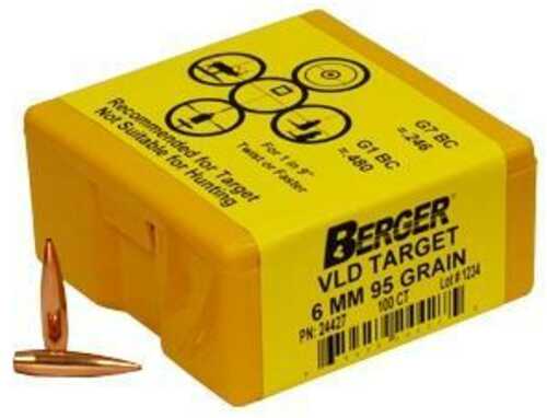 Berger Match Grade Target Bullets 6mm .243" 95 - Reloading Bullets at ...